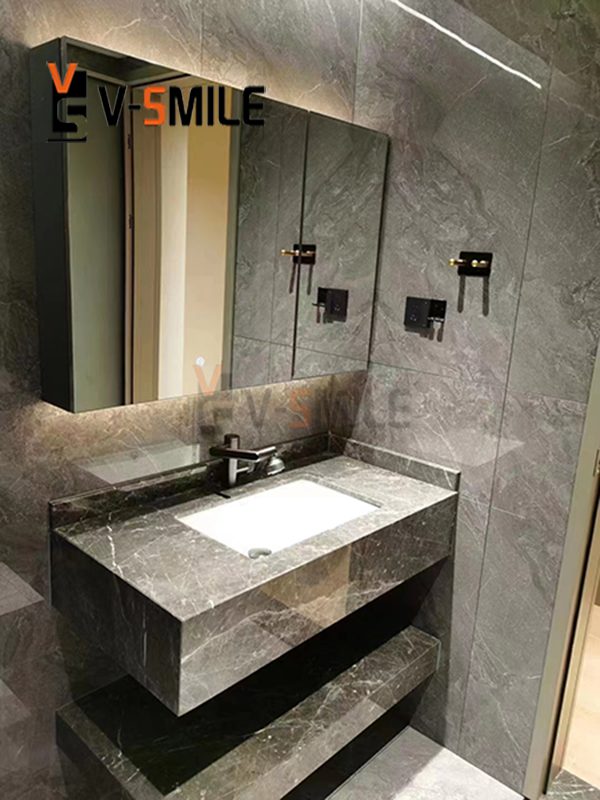 New design Natural Grey Marble Slabs For Stairwell and Floor decoration ...