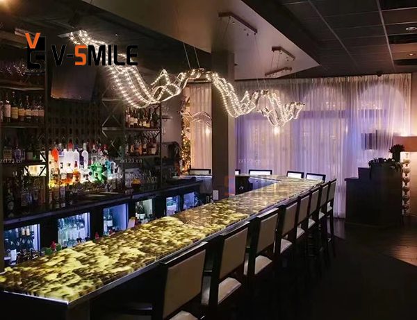 Luxury custom checkout bars table stone bar counter for night club cash ...