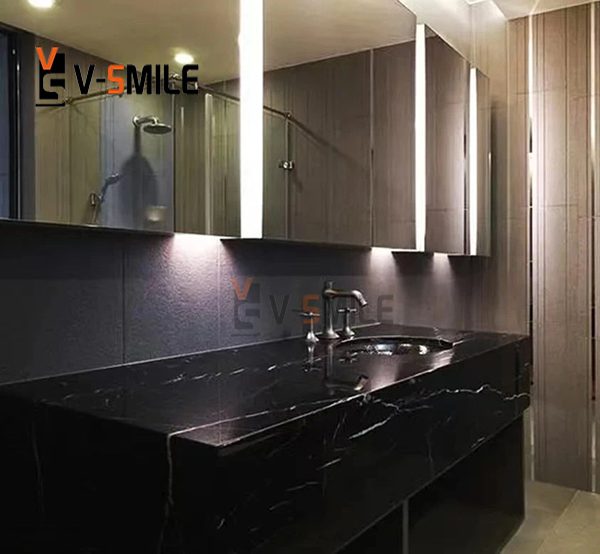Black Nero Marquina Marble With White Veins For Floor Tiles And ...