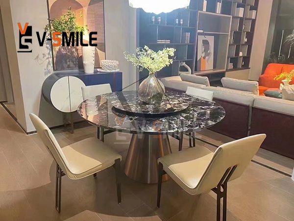Custom cut marble table top restaurant hotel marble top dining table ...