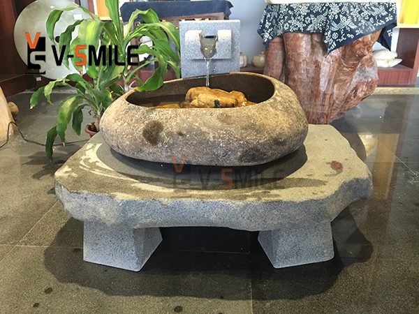 Japanese Style Rough dark grey Marble Stone garden Countertop Wash ...